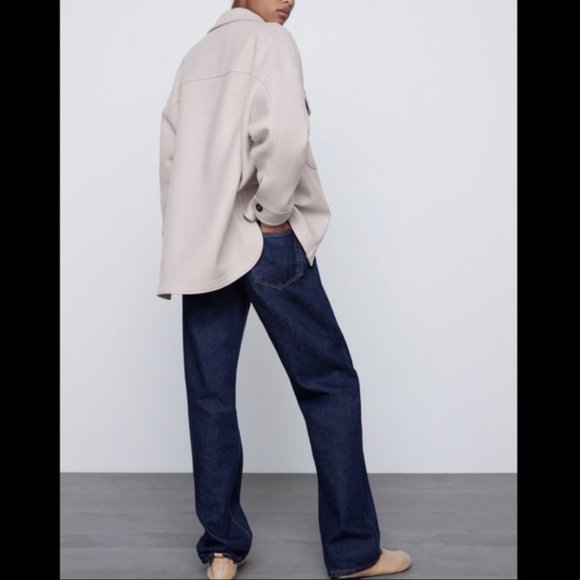 Zara | Jackets & Coats | Nwt Zara Manteco Oversized Wool Blend ...